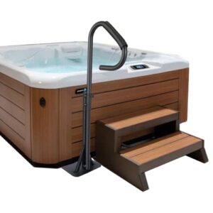 ryan spa safety handrail 57” hot tub handrail 600lbs capacity hot rail, spa hand railing with slide-under base for access spa, tub