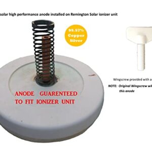 www.solarionizer.com Replacement Anode Guaranteed to fit Remington Solar (See Image 3) | Anode Dimensions (See Image 2) | Free: 1 Wing Screw and 1 Basket