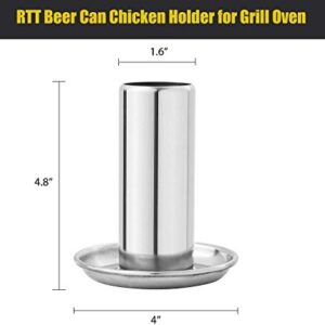 2 Packs Beer Can Chicken Holder for Grill Oven Smoker - Chicken Throne Whole Chicken Roaster With Canister for Crispy Skin And Moist Juicy Meat - Easy To Use And Clean Beer Chicken Stand for Grill