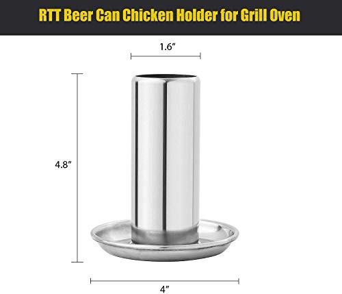 2 Packs Beer Can Chicken Holder for Grill Oven Smoker - Chicken Throne Whole Chicken Roaster With Canister for Crispy Skin And Moist Juicy Meat - Easy To Use And Clean Beer Chicken Stand for Grill