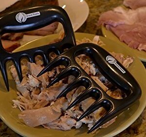 Cave Tools Meat Claws for Shredding Pulled Pork, Chicken, Turkey, and Beef- Handling & Carving Food - Barbecue Grill Accessories for Smoker, or Slow Cooker - Gun Metal