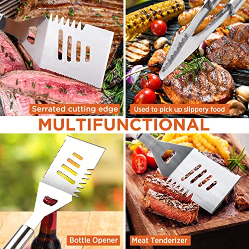 Commercial Chef Barbeque Grill Accessories for Outdoor Grill - Grilling Accessories - BBQ Grill Set - Grilling Gifts for Men - Birthday Gifts for Men - BBQ Smoker Accessories - BBQ Accessories - 25 PC