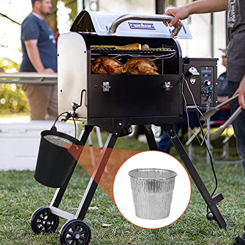 Unidanho Grill Bucket for Grease, Traeger Grease Bucket 10 Packs Drip Grease Bucket Liners for Camp Chef, Traeger 20/22/34 Series, Pit Boss, Pellet Oklahoma Joe Rec Tec, z Grill Smoker Bucket