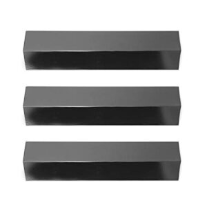 Grill Heat Plates for Brinkmann 810-3660-S, 810-2511-S, 810-2512-S Replacement Parts, Heat Tent Shield for Uniflame, Backyard Grill, Aussie, 3-Pack 15 3/8 inch Porcelain Steel Flame Tamer PPB311