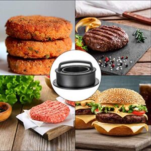 TAOUNOA Hamburger Press Patty Maker, 3 in 1 Non-Stick Burger Press with 100 Pcs Wax Paper for Making Delicious Burgers, Perfect Shaped Patties for Grilling and Cooking