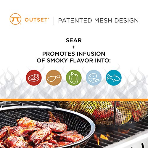 Outset 11 x 16.5 x 4.25 inches, Non-Stick Mesh Roasting Pan