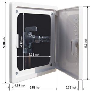 EASY-EXS Access Panel 6x6 with Door (Max Service Opening 4.3x4.3) Plastic White (Small 6"x6'')