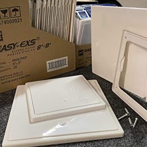 EASY-EXS Access Panel 6x6 with Door (Max Service Opening 4.3x4.3) Plastic White (Small 6"x6'')