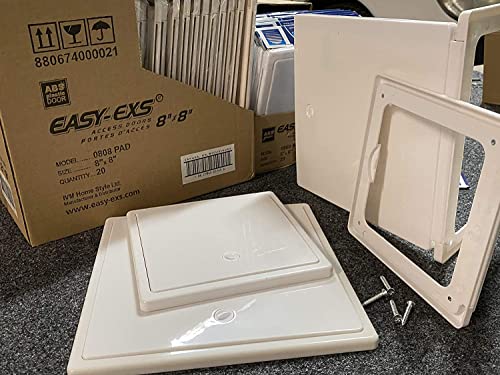 EASY-EXS Access Panel 6x6 with Door (Max Service Opening 4.3x4.3) Plastic White (Small 6"x6'')