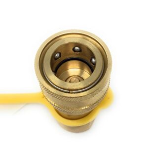 3/8 Inch Natural Gas Quick Connector Brass Propane Adapter Fittings for LP Gas Propane Hose Quick Disconnect [2660] Solid Brass 1/2 PSIG Pressure 50 000 BTU Hour Capacity Input 3/8 Insert