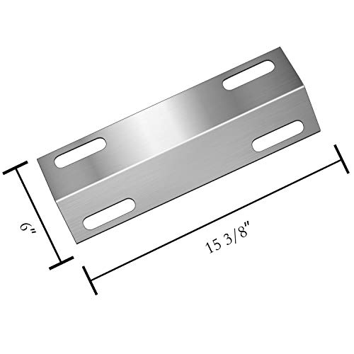 Kalomo 15 3/8" Grill Heat Plates Heat Shield Burner Cover for 3 Burner Ducane Affinity 3000 Series, 3100, 4100, 3200, 4200, 4400, 3073101, Stainless Steel BBQ Gas Grill Replacement Parts Kit