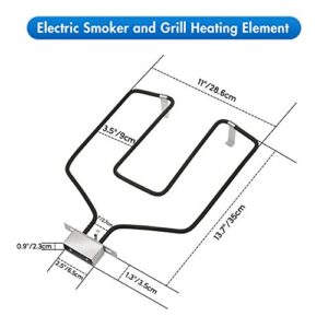 Stanbroil Replacement Part Electric Smoker and Grill Heating Element with Adjustable Thermostat Cord Controller for Most Smokers and Grills