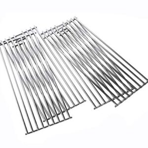 LS'BABQ Replace Parts 4-Pack Stainless Steel BBQ Grill Grates for Bull Most Models 19.25" x 7.5" OEM 16517，Steer Premium 69008,69009, Lonestar Select 87048,87049, 7 Burner Premium 18248,18249