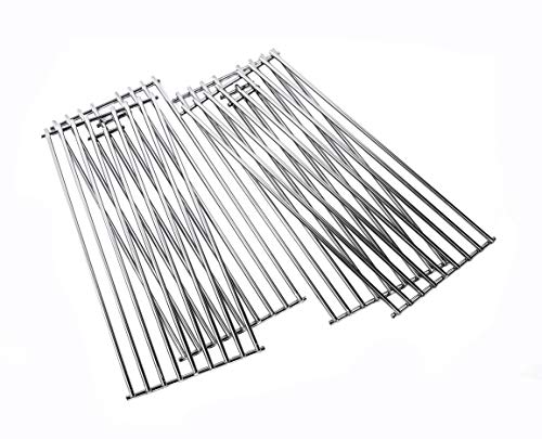 LS'BABQ Replace Parts 4-Pack Stainless Steel BBQ Grill Grates for Bull Most Models 19.25" x 7.5" OEM 16517，Steer Premium 69008,69009, Lonestar Select 87048,87049, 7 Burner Premium 18248,18249