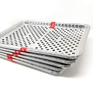 Foil Disposable Grill Topper Trays, 2-ct. Packs - 15 1/2 X 10 3/8 - (5 Packs of 2)