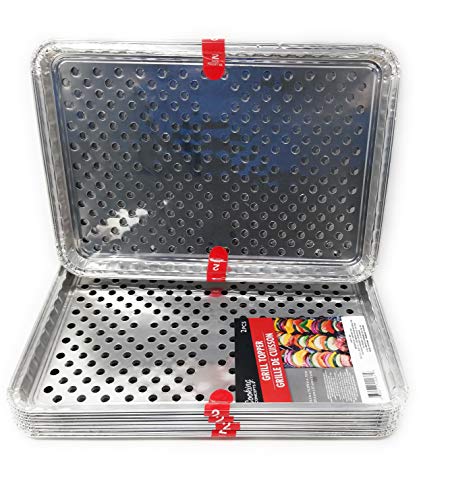 Foil Disposable Grill Topper Trays, 2-ct. Packs - 15 1/2 X 10 3/8 - (5 Packs of 2)