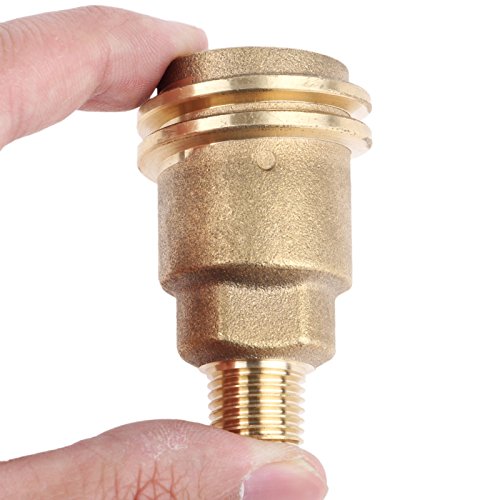 QCC1 Nut Propane Gas Fitting Hose Adapter with 1/4" Male Pipe Thread, Propane Quick Connect Fittings Hose Adapters, Solid Brass Outdoor Cooking Propane Adapter (Pack of 2)