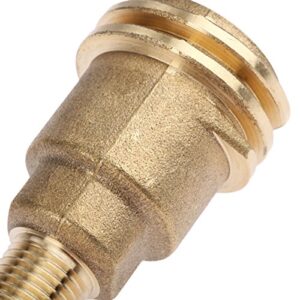 QCC1 Nut Propane Gas Fitting Hose Adapter with 1/4" Male Pipe Thread, Propane Quick Connect Fittings Hose Adapters, Solid Brass Outdoor Cooking Propane Adapter (Pack of 2)