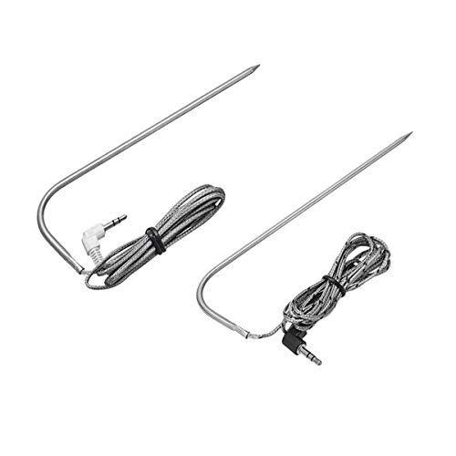 lapego Factory Replacement Parts OEM Meat Probe for Traeger BBQ Grills 2pc, 3.5 mm Plug Waterproof Digital Thermostat Probes Compatible with Traeger, Set of 2