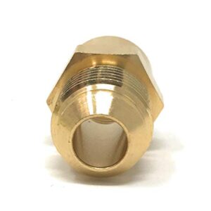 1/2 Male Flare x 3/8 Female Flare Brass Reducer coupling [661-FA0806] to adapt 1/2" application to 3/8 inch Natural Gas Grill Hose Connect Propane Assembly-3/8 Female Flare Thread x 1/2 Male Flare