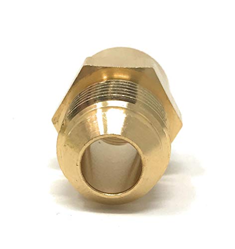 1/2 Male Flare x 3/8 Female Flare Brass Reducer coupling [661-FA0806] to adapt 1/2" application to 3/8 inch Natural Gas Grill Hose Connect Propane Assembly-3/8 Female Flare Thread x 1/2 Male Flare