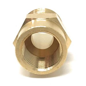 1/2 Male Flare x 3/8 Female Flare Brass Reducer coupling [661-FA0806] to adapt 1/2" application to 3/8 inch Natural Gas Grill Hose Connect Propane Assembly-3/8 Female Flare Thread x 1/2 Male Flare