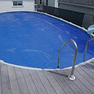 Sun2Solar Blue 15-Foot-by-30-Foot Oval Solar Cover | 1200 Series | Heat Retaining Blanket for In-Ground and Above-Ground Oval Swimming Pools | Use Sun to Heat Pool Water | Bubble-Side Facing Down