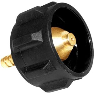 ANPTGHT QCC1 Nut Propane Adapter Propane Gas Fitting with 5/16" Hose Barb Regulator Valve Brass Propane Pipe Fitting, Pack of 2