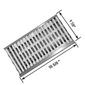 Kalomo 18”Ceramic Rods Radiant Tray for DCS Grills 27DSBQ, 36DBQR, 48EBQAR,BGA36-BQARL,BGA48-BQARN,BGB48-BQARL, Grill Heat Plates Tent Shield BBQ Gas Grill Replace Parts Accessories,Stainless Steel