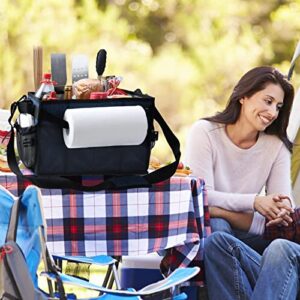 FANGSUN Large Grill and Picnic Caddy with Paper Towel Holder, BBQ Organizer for Utensil, Plate, Condiment, Collapsible & Easy Carry Griddle Caddy, Must Haves for Outdoor, Camper, Travel, Car, RV