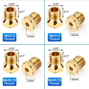 WADEO Natural Gas Orifices Nozzle Conversion Kit, DIY Burner Parts Brass Jet Nozzles for Propane to Natural Gas, Compatible with Blackstone 28" & 36" Griddles, Rangetop Combo, Tailgater