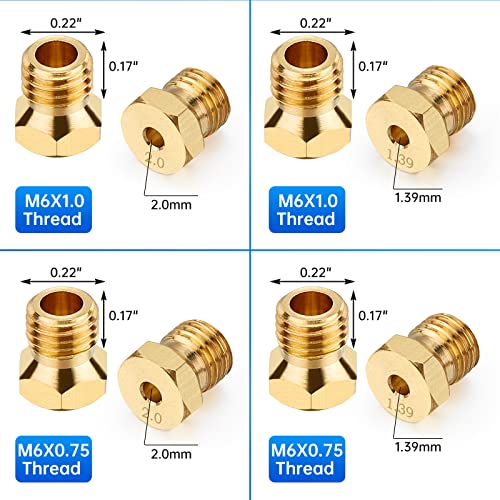 WADEO Natural Gas Orifices Nozzle Conversion Kit, DIY Burner Parts Brass Jet Nozzles for Propane to Natural Gas, Compatible with Blackstone 28" & 36" Griddles, Rangetop Combo, Tailgater