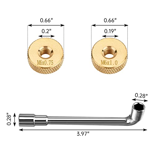 WADEO Natural Gas Orifices Nozzle Conversion Kit, DIY Burner Parts Brass Jet Nozzles for Propane to Natural Gas, Compatible with Blackstone 28" & 36" Griddles, Rangetop Combo, Tailgater