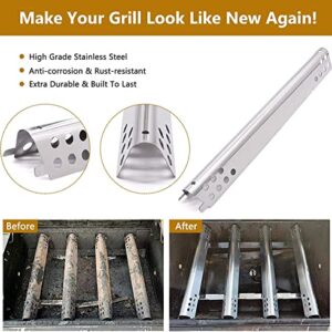 Criditpid Grill Replacement Parts for Charbroil 6 Burner 463276517, 463244819, Charbroil 463347518, 463347519, 463347017, 463342119. Grill Heat Plates, Burners, Crossover Tubes and Igniters.