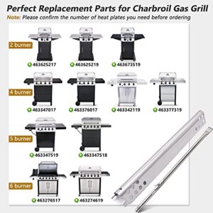 Criditpid Grill Replacement Parts for Charbroil 6 Burner 463276517, 463244819, Charbroil 463347518, 463347519, 463347017, 463342119. Grill Heat Plates, Burners, Crossover Tubes and Igniters.