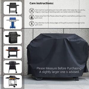 Bemece Gas Grill BBQ Cover 420D Oxford Fabric Heavy Duty Waterproof Rip-Proof UV Protection Windproof Hook & Loop Straps with Handles(30" x 26" x 43")