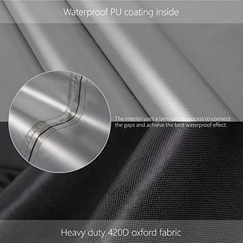 Bemece Gas Grill BBQ Cover 420D Oxford Fabric Heavy Duty Waterproof Rip-Proof UV Protection Windproof Hook & Loop Straps with Handles(30" x 26" x 43")