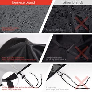 Bemece Gas Grill BBQ Cover 420D Oxford Fabric Heavy Duty Waterproof Rip-Proof UV Protection Windproof Hook & Loop Straps with Handles(30" x 26" x 43")