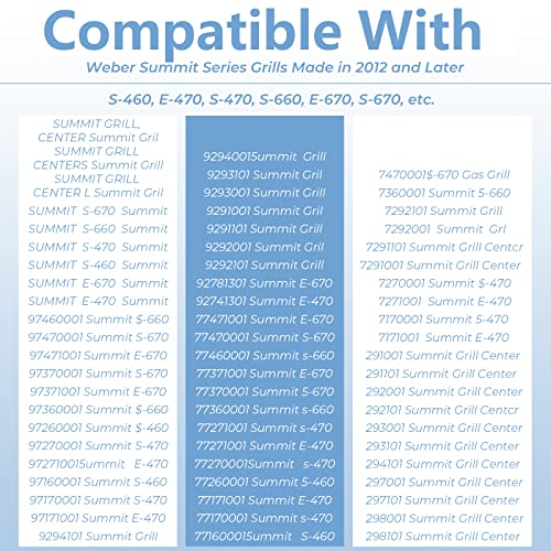 PalpitateC 91538 Control Knobs Compatible with Weber Summit 400/600 Grills Manufactured 2012 and Later, Fit for E-470, E-670, S-460, S-470, S-660, S-670, Lighted Control Knobs Set of 2