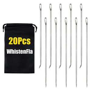 20pcs roasting trussing needles, 6 inch bbq barbecue skewers for grilling, turkey pins metal for turkey, chicken, roasts and rolled meats supplies