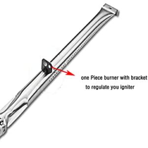 Votenli S9215A (4-Pack) S1512A (4-Pack) 16 1/2" Stainless Steel Heat Plate and Burner and Adjustable Carryover Tube Replacement Parts Kit for Charbroil 463211512, 463211513 Gas Grill Model