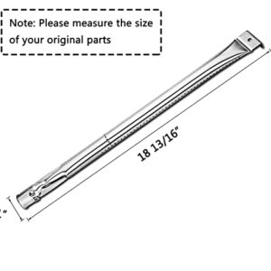 Votenli S9215A (4-Pack) S1512A (4-Pack) 16 1/2" Stainless Steel Heat Plate and Burner and Adjustable Carryover Tube Replacement Parts Kit for Charbroil 463211512, 463211513 Gas Grill Model