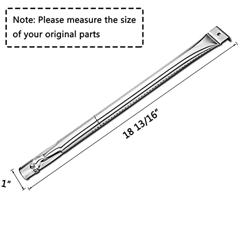 Votenli S9215A (4-Pack) S1512A (4-Pack) 16 1/2" Stainless Steel Heat Plate and Burner and Adjustable Carryover Tube Replacement Parts Kit for Charbroil 463211512, 463211513 Gas Grill Model