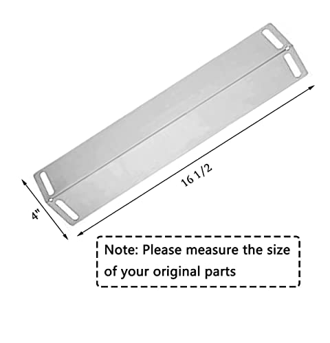 Votenli S9215A (4-Pack) S1512A (4-Pack) 16 1/2" Stainless Steel Heat Plate and Burner and Adjustable Carryover Tube Replacement Parts Kit for Charbroil 463211512, 463211513 Gas Grill Model