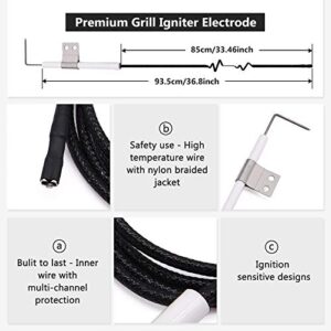 Criditpid Grill Parts Kits Compatible for Nexgrill 5 Burner 720-0888 720-0888N 720-0830H, Members Mark 720-0882D, 5-Pack Grill Burner, Heat Plate Replacement Parts for Nexgrill 720-0888N