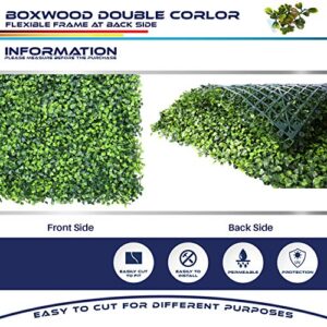 Windscreen4less Artificial Faux Ivy Leaf Decorative Fence Screen 20'' x 20" Boxwood/Milan Leaves Fence Patio Panel, Harmonious Boxwood 9 Pieces