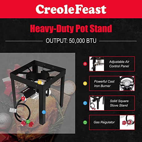 CreoleFeast TFS3010 Propane 30 Qt. Turkey and 10 Qt. Fish Fryer Boiler Steamer Set, 50,000 BTU Burner, Ideal for Outdoor Cooking