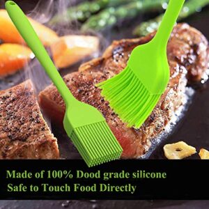 Grill Basting Brush Silicone Pastry Baking Brush BBQ Sauce Marinade Meat Glazing Oil Brush Heat Resistant, Kitchen Cooking Baste Pastries Cakes Desserts, Dishwasher Safe 4Pack