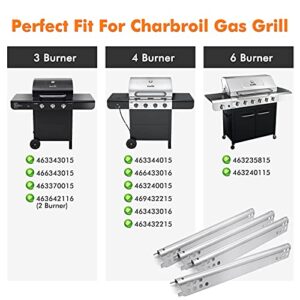 Yiming Grill Replacement Parts Compatible for Charbroil Advantage Series 4 Burner 463344015 463343015 463433016 463240115 463432215 463240015 Grills, Stainless Pipe Burner, Heat Plate, Carryover Tube