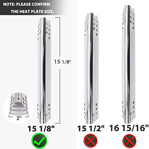 Yiming Grill Replacement Parts Compatible for Charbroil Advantage Series 4 Burner 463344015 463343015 463433016 463240115 463432215 463240015 Grills, Stainless Pipe Burner, Heat Plate, Carryover Tube